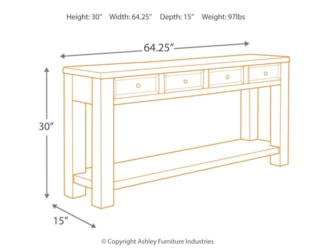 Gavelston Sofa/Console Table | Bill's Discount Center (Bradenton, FL)